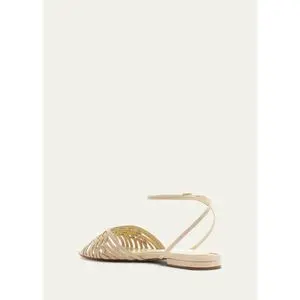 ALEXANDRE BIRMAN Lilian Leather Flat Sandals