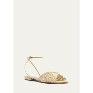 ALEXANDRE BIRMAN Lilian Leather Flat Sandals