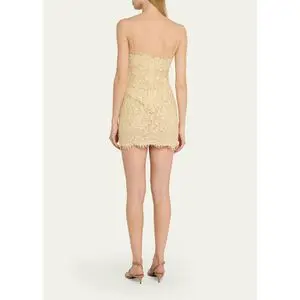 LoveShackFancy Jetta Sequined Floral Lace Mini Dress