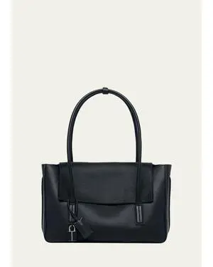 TOM FORD Eclipse Medium Leather Shoulder Bag - Black