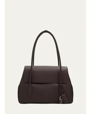 TOM FORD Eclipse Medium Leather Shoulder Bag - Chocolate
