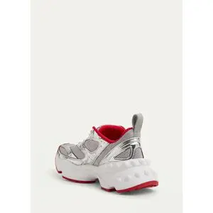 CHRISTIAN LOUBOUTIN So Flo Mesh & Metallic Leather Runner Sneakers