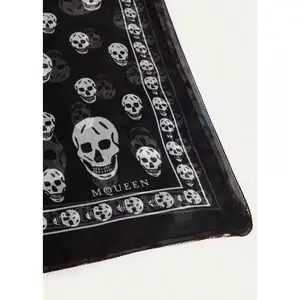 Alexander McQueen Skull Confetti Silk Scarf