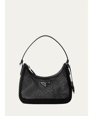Prada Re-edition 2005 Leather-trim Mesh Top-handle Bag