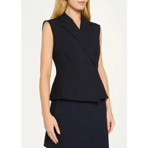 Theory Hourglass Asymmetric Vest - Deep Navy
