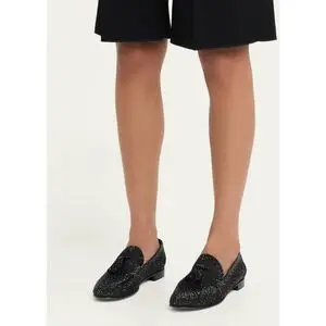 GIANVITO ROSSI Organza Crystal Loafers