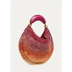Chloé Ombre Banana Tote Bag In Viscose Raffia
