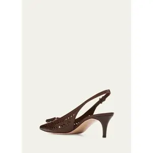 GIANVITO ROSSI 55mm Vitello Cutout Leather Slingback Pumps