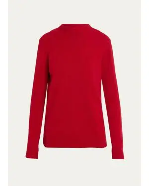 Michael Kors Long Sleeve Cashmere Crewneck Sweater - Ruby
