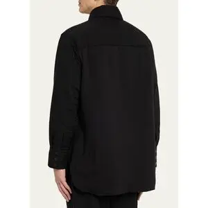 Yohji Yamamoto Cellulose Lawn Stole Detail Padded Shirt