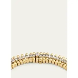 Jamie Wolf 18k Gold And White Gold Beaded Edge Necklace With Diamonds