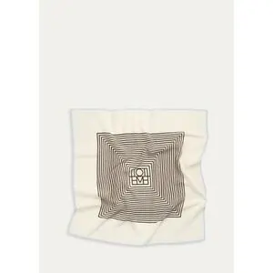 TOTEME Centered Monogram Silk Scarf
