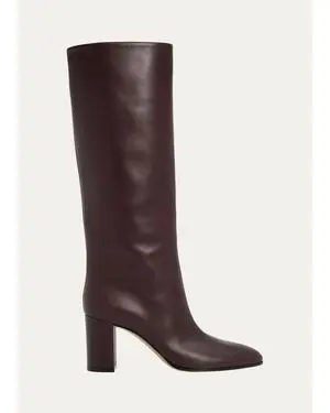 GIANVITO ROSSI 70mm Nappa Leather Knee-high Boots - Black