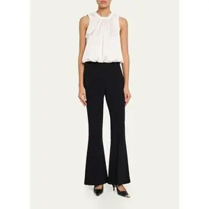 Cinq À Sept Peia Satin Bubble Top - Ivory
