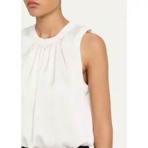 Cinq À Sept Peia Satin Bubble Top - Ivory
