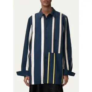 Loewe Stripe Paneled Button-down Shirt
