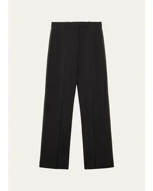 Loewe Side-stripe Straight-leg Pants - Black