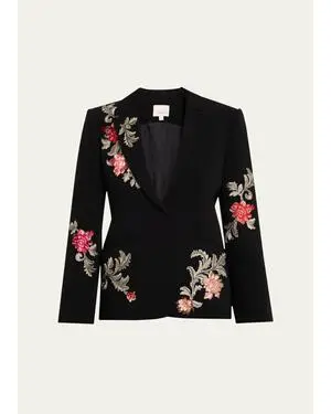 Cinq À Sept Karlie Rococo Embroidered Blazer - Black/multi