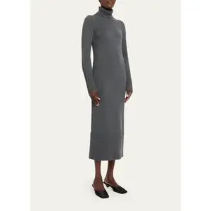 Michael Kors Long-sleeve Turtleneck Wool Dress