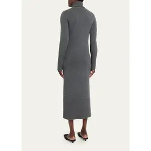 Michael Kors Long-sleeve Turtleneck Wool Dress