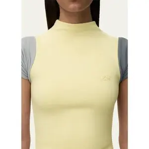 Loewe Mock-neck Colorblock Handkerchief Dress