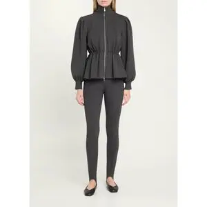 TOCCIN Ida Zip-front Peplum Jacket