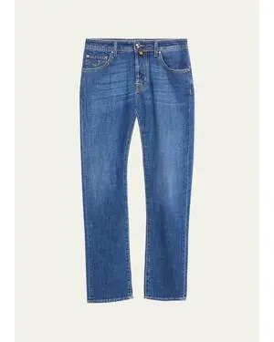 JACOB COHЁN Slim Straight-leg Medium-wash Denim Jeans - Mediumblue
