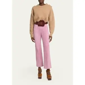 Chloé Wool-cashmere Lace Trim Pullover