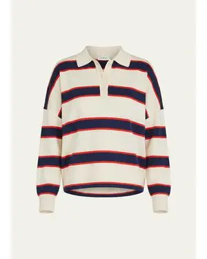 SEROYA Taby Striped Sweater - Eggshell Stripe