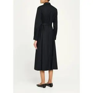 Theory Long-sleeve Belted Midi Shirtdress