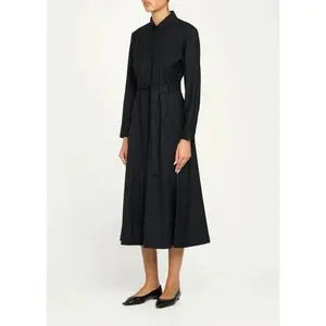 Theory Long-sleeve Belted Midi Shirtdress