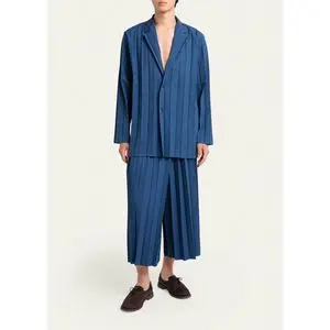 Issey Miyake Edge Ensemble Pleated Trousers