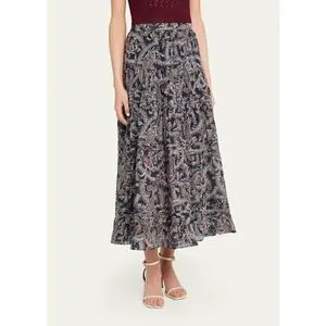 Veronica Beard Heatheralyn Paisley Skirt