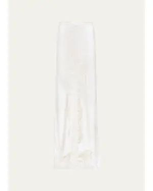 TWP Lace Silk Maxi Skirt - Ivory