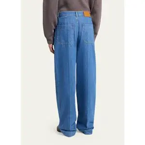 Bottega Veneta Intrecciato Label Wide-leg Jeans