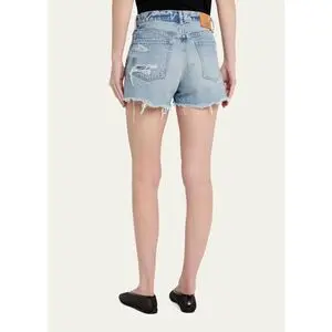 Moussy Vintage Ridgeme Distressed Denim Shorts