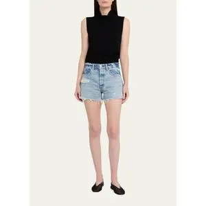 Moussy Vintage Ridgeme Distressed Denim Shorts