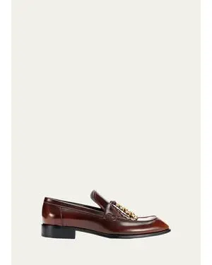 Loewe Edge Leather Loafers