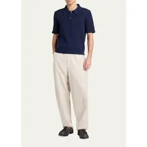 Bottega Veneta Cotton And Wool Crochet Polo Shirt