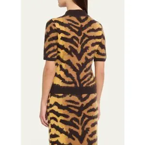 Adam Lippes Ari Brushed Cashmere Top - Tiger
