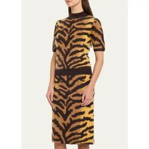 Adam Lippes Ari Brushed Cashmere Top - Tiger