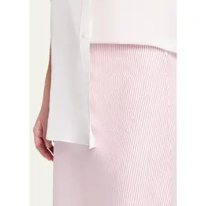 TWP Striped Cotton A-line Skirt