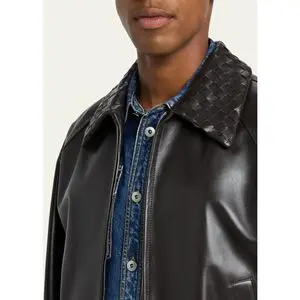 Bottega Veneta Dark Nappa Leather Blouson Jacket
