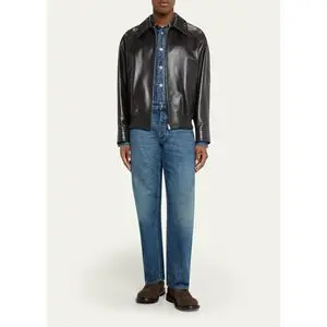 Bottega Veneta Dark Nappa Leather Blouson Jacket