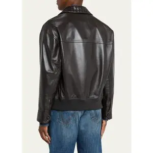 Bottega Veneta Dark Nappa Leather Blouson Jacket