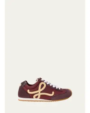 Loewe Ballet Runner 2 Nylon And Suede Sneakers