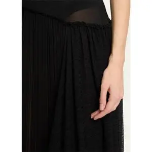 Balmain Flechage Semi-sheer Draped Dress