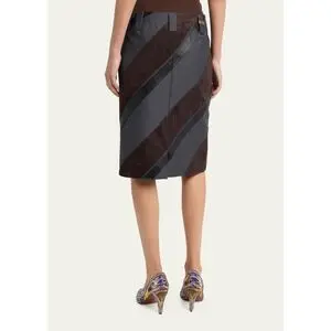 Versace Paneled Midi Skirt