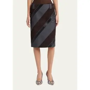 Versace Paneled Midi Skirt