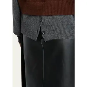 Marni Double-layered Cashmere Sweater - Brown Multi